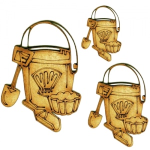 Bucket and Spade Wood Shape for altered art and craft projects